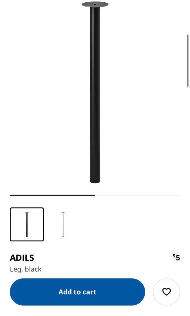 IKEA Adils desk leg x 4, Furniture & Home Living, Furniture, Tables ...