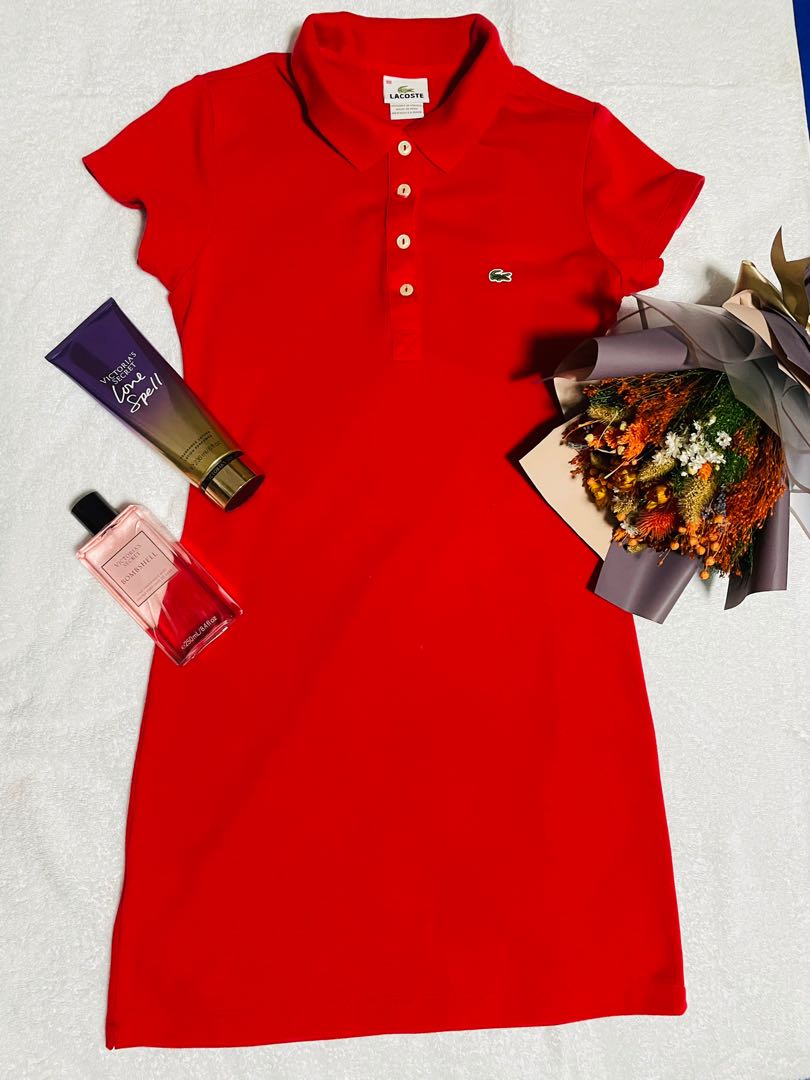 Lacoste Red Dress, Women's Fashion, Dresses & Sets, Dresses on Carousell