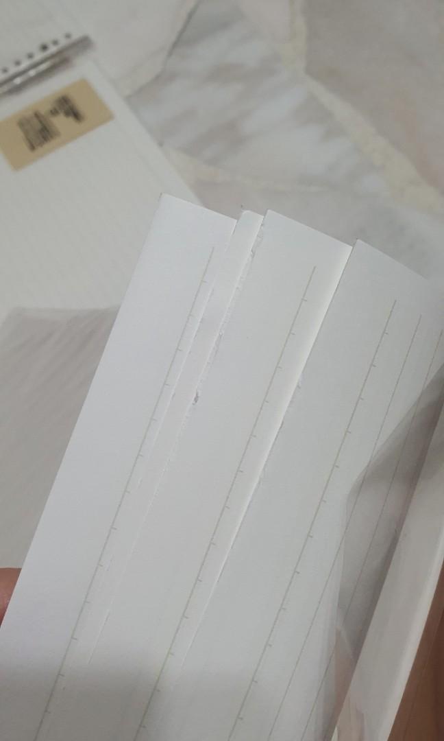 Muji A4 Loose-leaf Lined Planted Tree Paper, Hobbies & Toys, Stationery ...