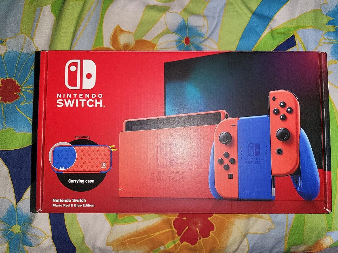 Nintendo Switch Mario Red Blue Edition, Video Gaming, Video Game ...