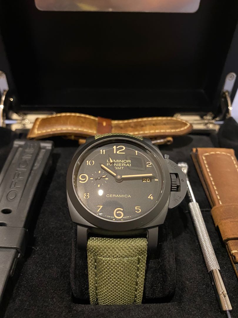 Panerai Luminor 1950 3 Days GMT Ceramica PAM00441, Luxury, Watches on ...