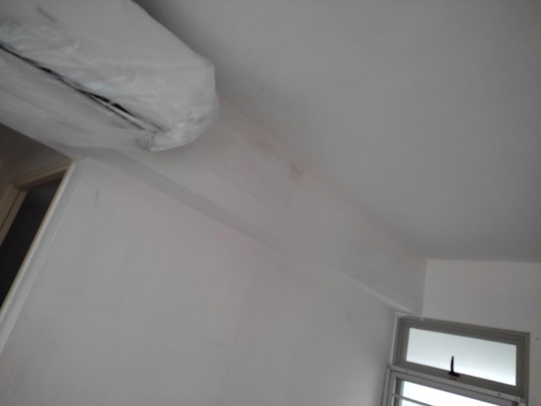 Partition wall with door set,ceiling boxup and wall plastering/ False ...