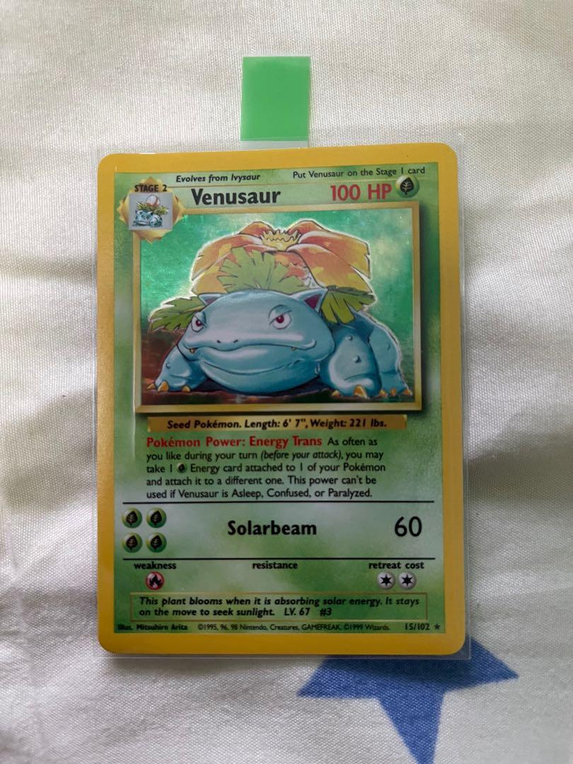 Pokemon Card Venusaur Base set, Hobbies & Toys, Toys & Games on Carousell