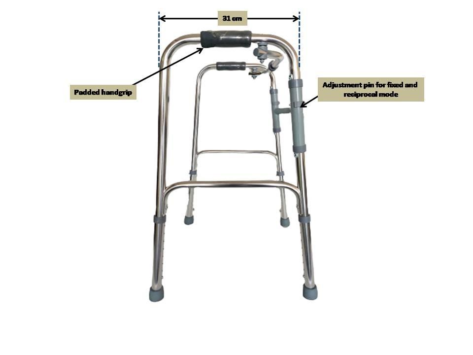 Premium Aluminium Walking Frame With Height Adjustment & Reciprocal ...