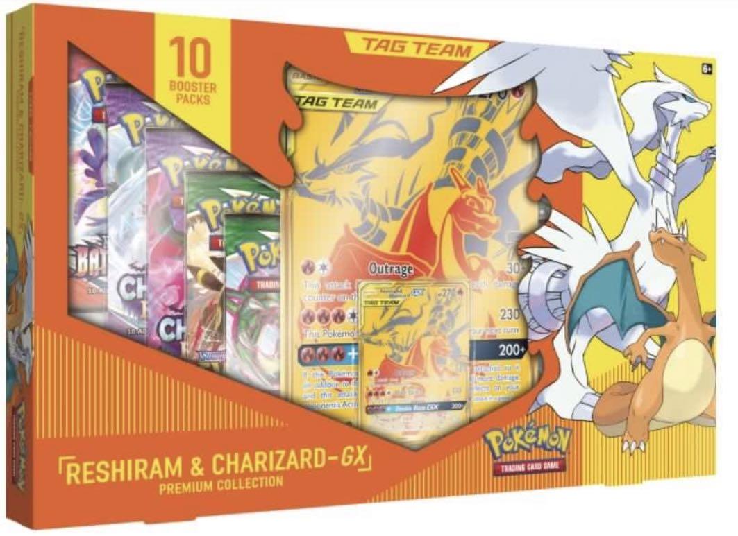 Reshiram & Charizard GX and Pikachu & Zekrom GX premium collection box ...