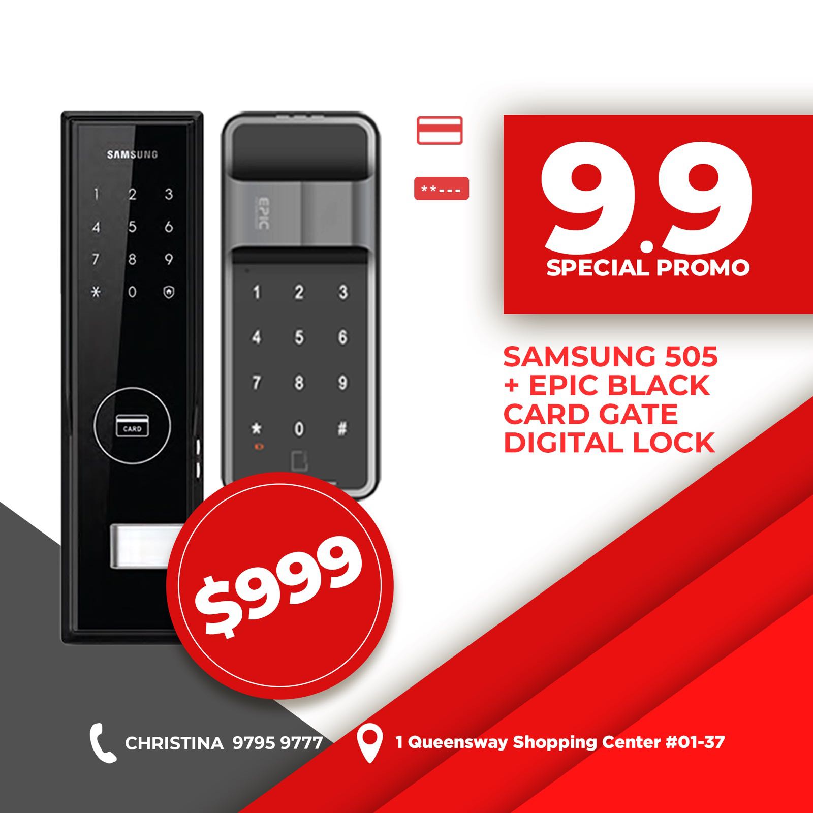 Samsung 505 + Epic Black Card (Digital lock Bundle), Furniture & Home ...