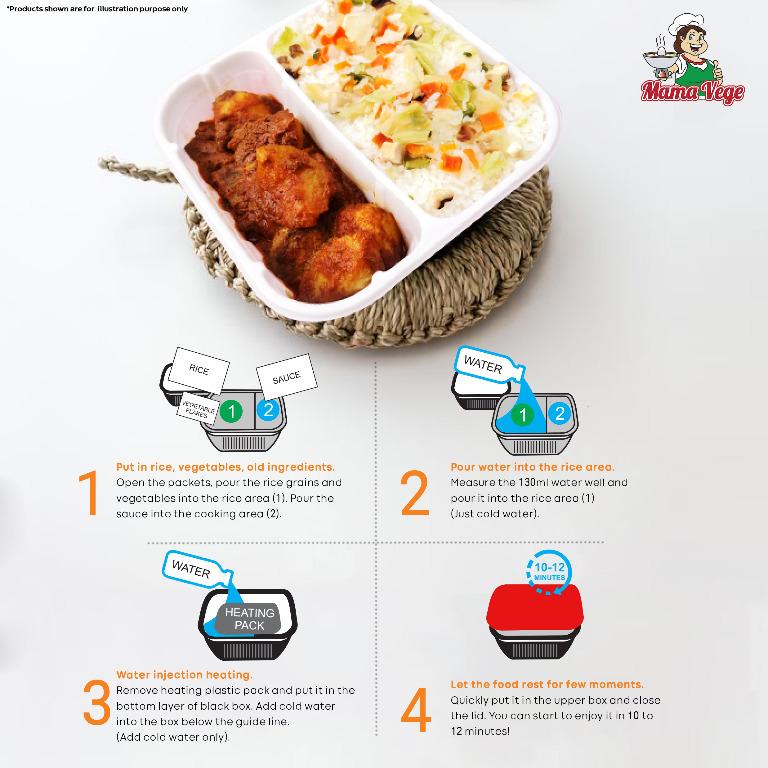 SELF-HEATING CURRY RICE 自热素食懒人咖喱饭, Food & Drinks, Packaged & Instant Food on Carousell