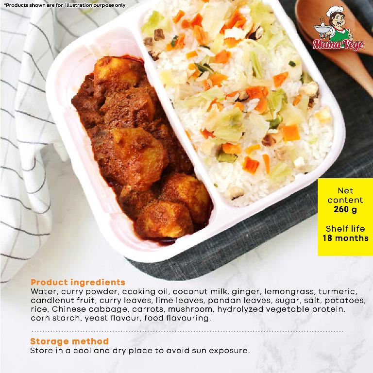 SELF-HEATING CURRY RICE 自热素食懒人咖喱饭, Food & Drinks, Packaged & Instant ...