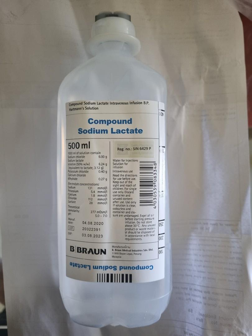 Sodium Lactate Compound 500ml, Pet Supplies, Health & Grooming on Carousell
