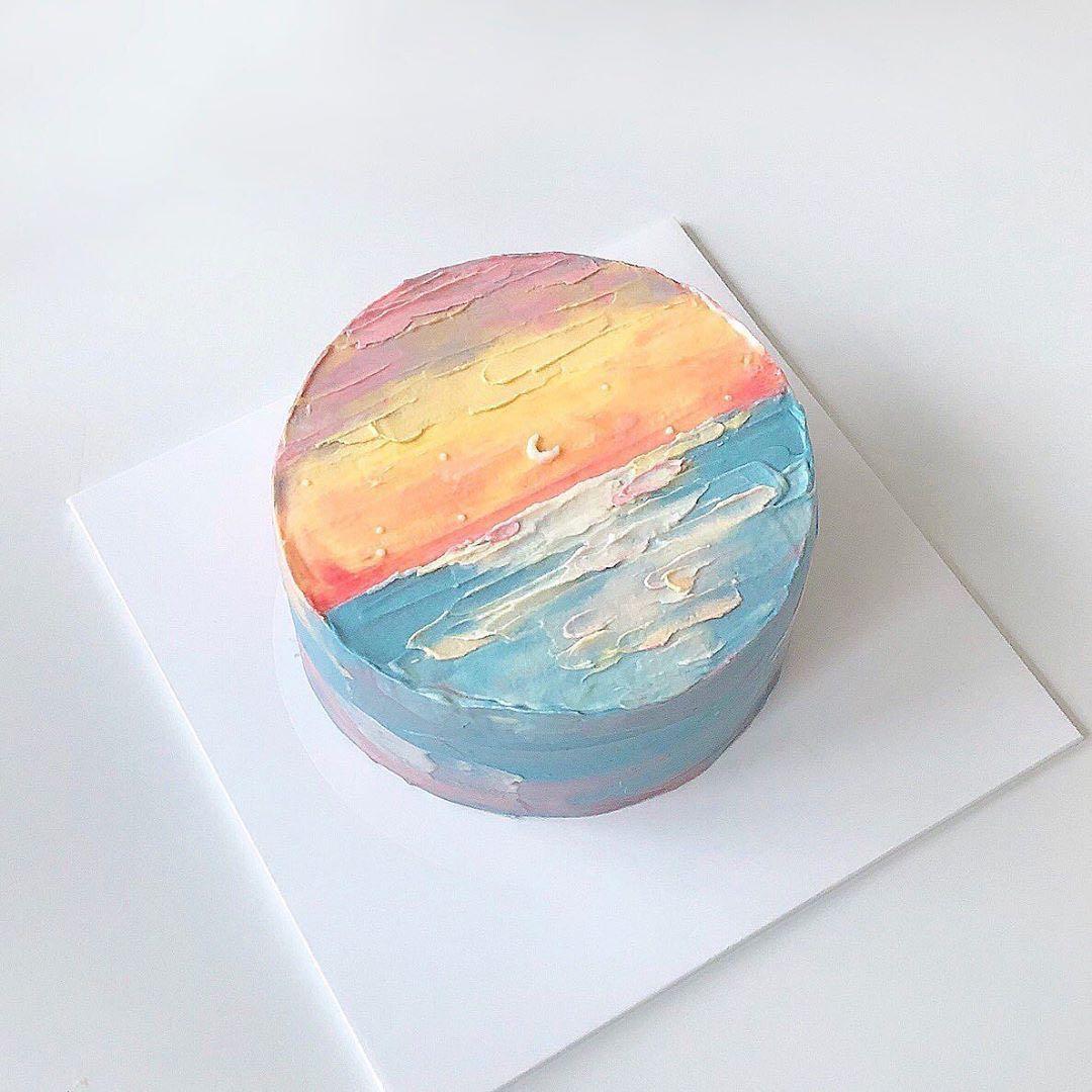 Sunset Korean minimalistic bento cakes (HALAL), Food & Drinks, Homemade Bakes on Carousell