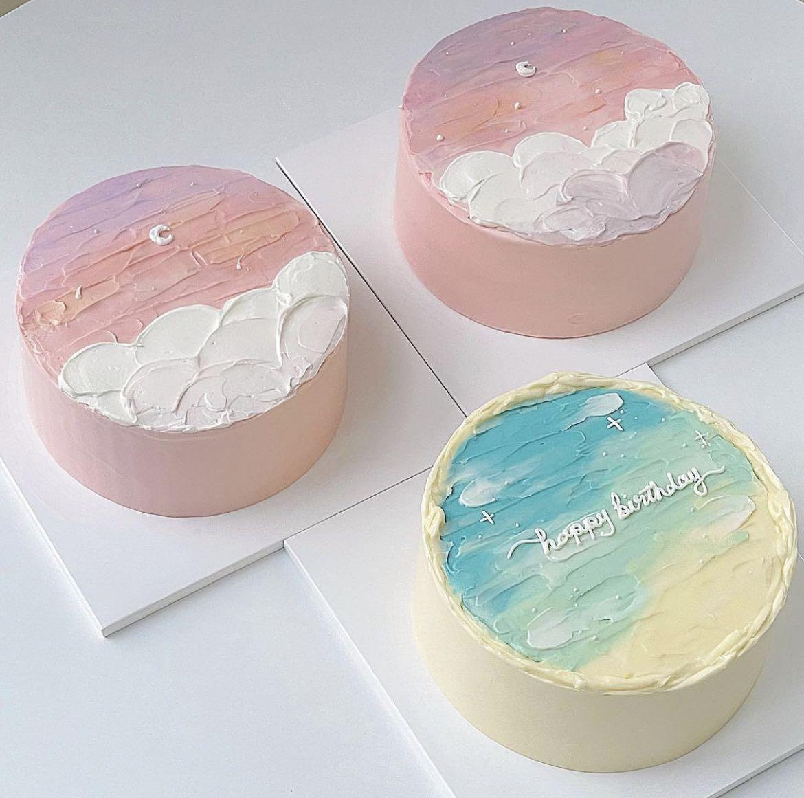 Sunset Korean minimalistic bento cakes (HALAL), Food & Drinks, Homemade Bakes on Carousell