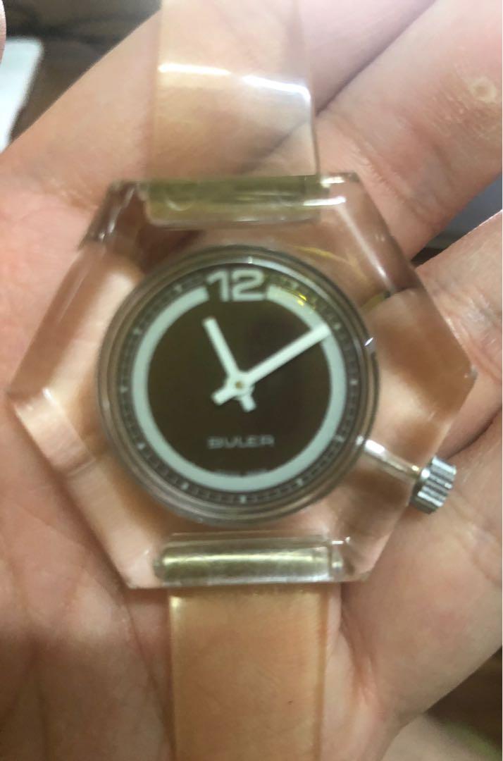 Vintage Women’s Buler Acrylic Mechanical Watch (1960s), Women's Fashion ...