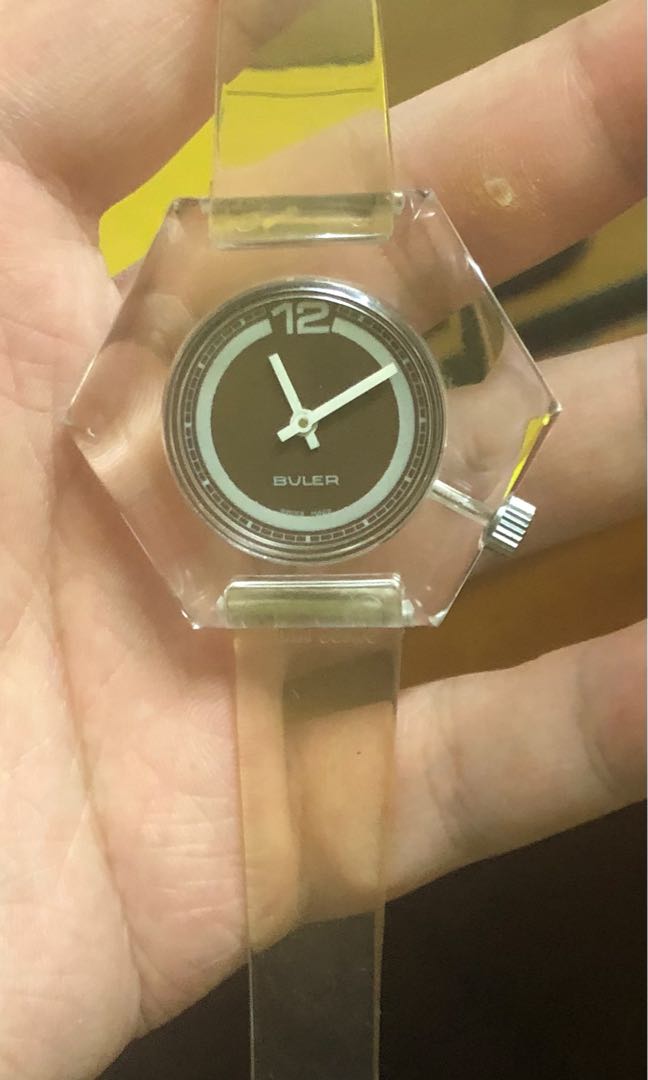 Vintage Women’s Buler Acrylic Mechanical Watch (1960s), Women's Fashion ...