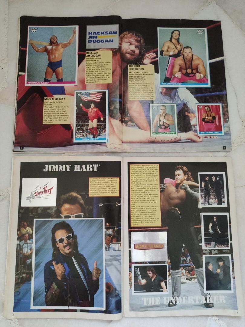 WWF WWE 1990 1991 complete sticker albums (1st & 2nd edition), Hobbies ...