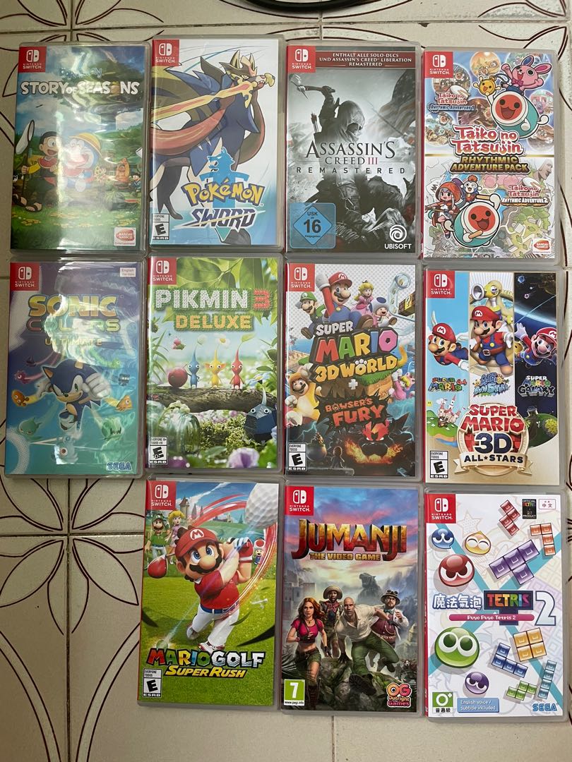 Assorted switch game, Video Gaming, Video Games, Nintendo on Carousell