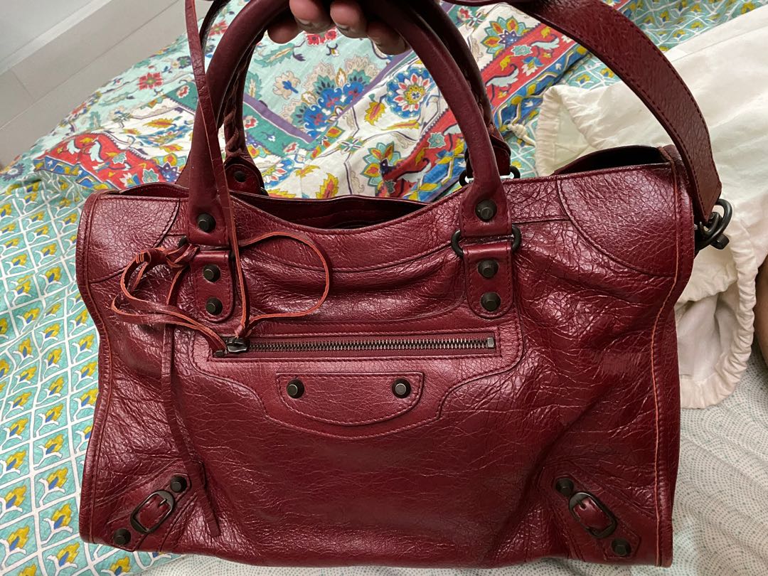 Balenciaga in Maroon, Women's Fashion, Bags & Wallets, Shoulder Bags on ...