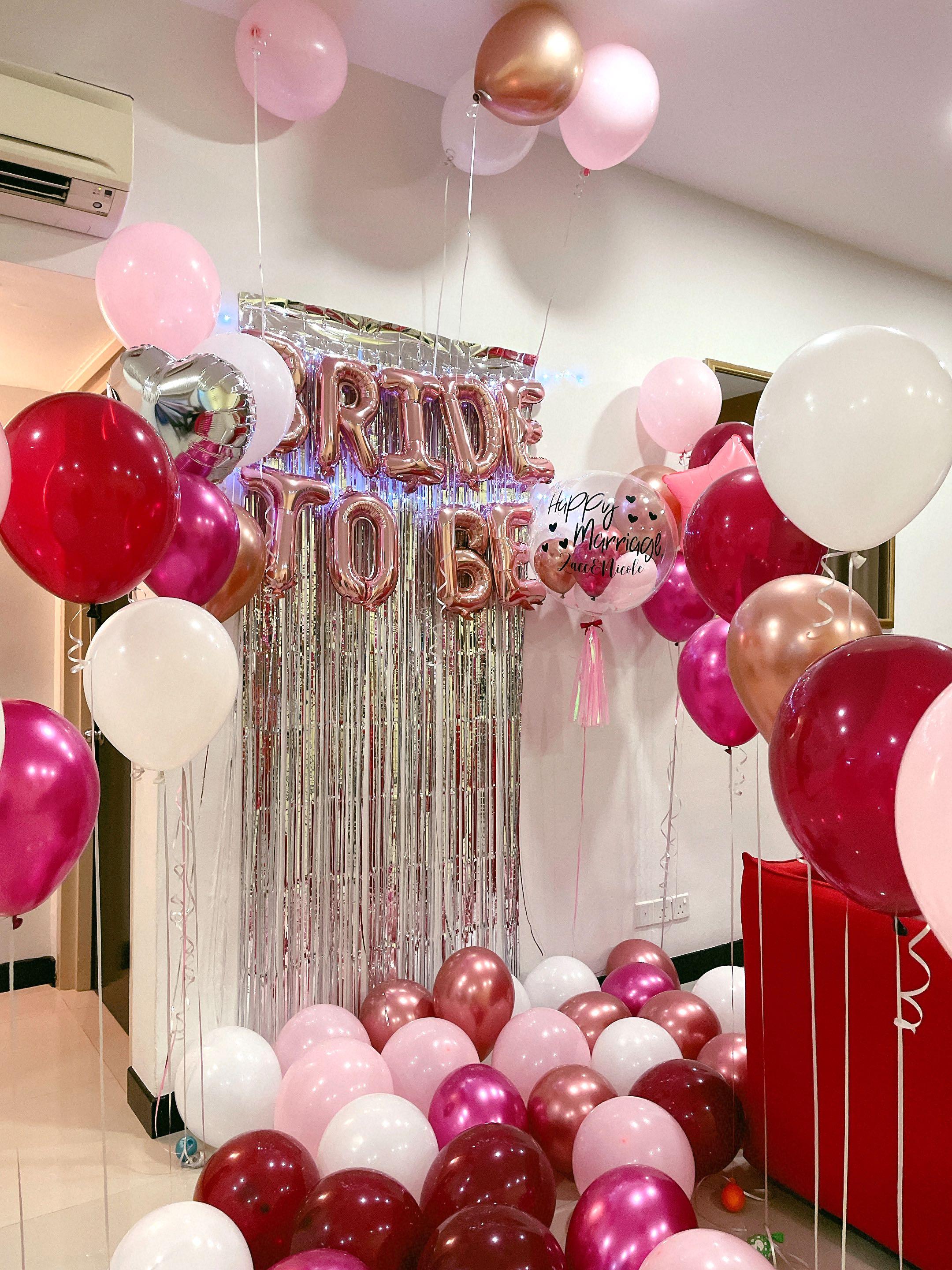 birthday helium balloons set up , proposal helium balloon set up ...