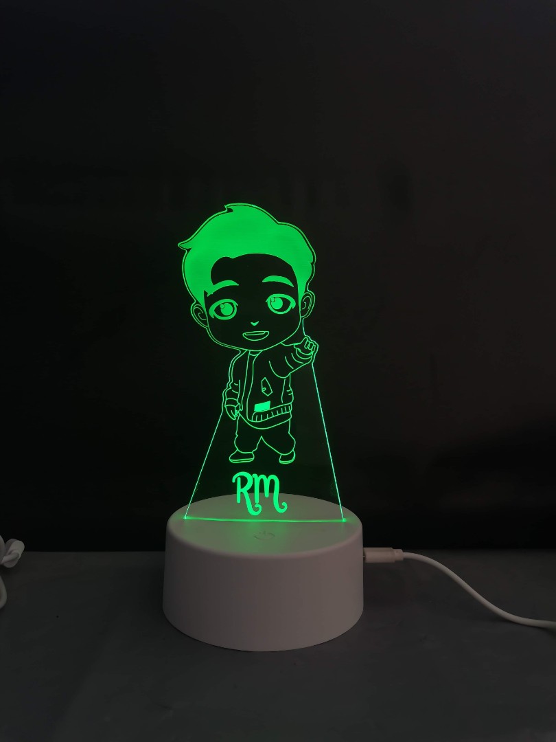 BTS TinyTan Night Light 7 CHANGING COLORS Kpop LED Lamp Army Bedroom ...