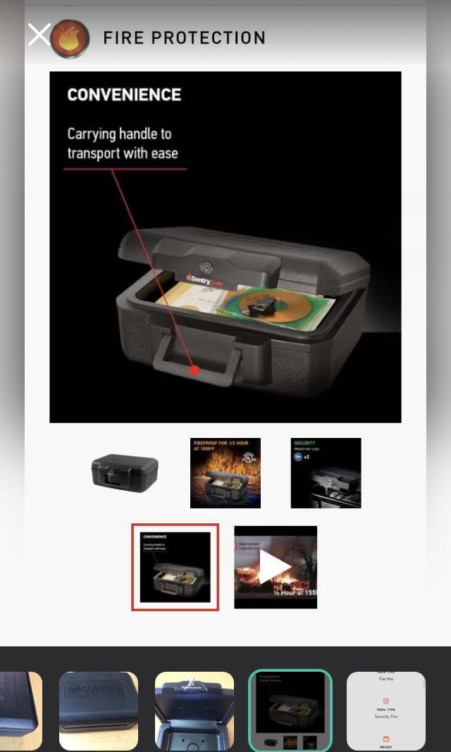 Fireproof Sentrysafe 1200 chest box, Furniture & Home Living, Security ...