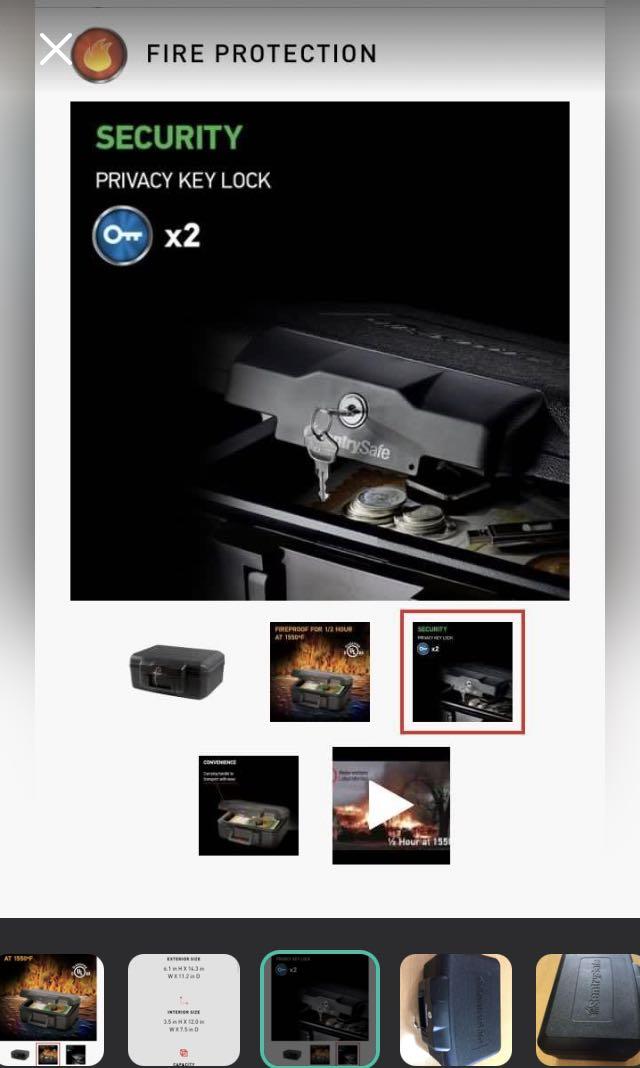 Fireproof Sentrysafe 1200 chest box, Furniture & Home Living, Security ...