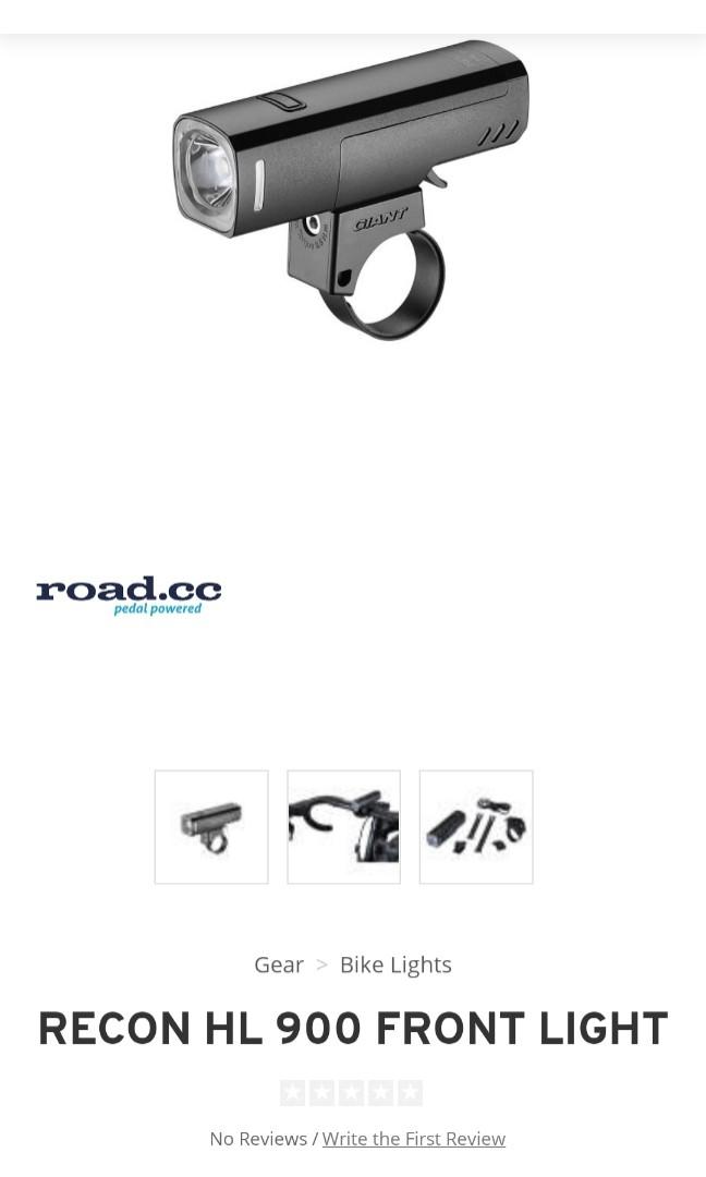 GIANT RECON HL 900 FRONT LIGHT, Sports Equipment, Bicycles & Parts ...