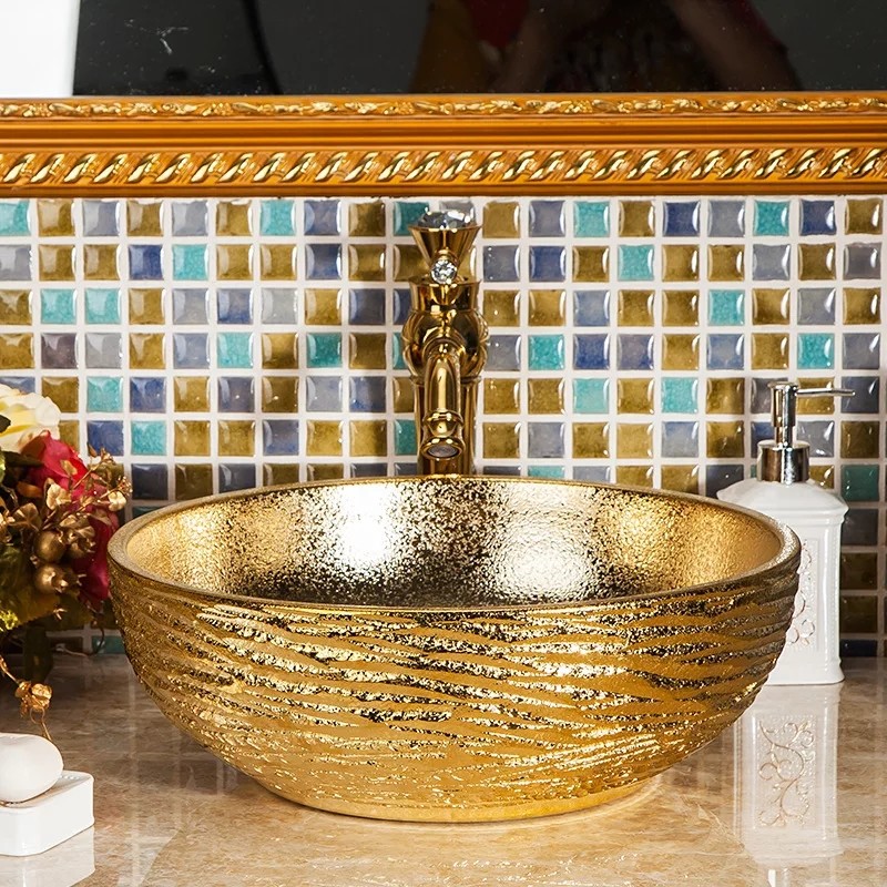 Golden Basin, Furniture & Home Living, Bathroom & Kitchen Fixtures on ...