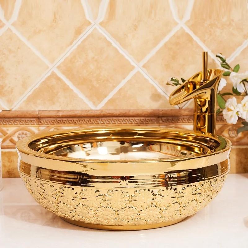 Golden Basin, Furniture & Home Living, Bathroom & Kitchen Fixtures on ...