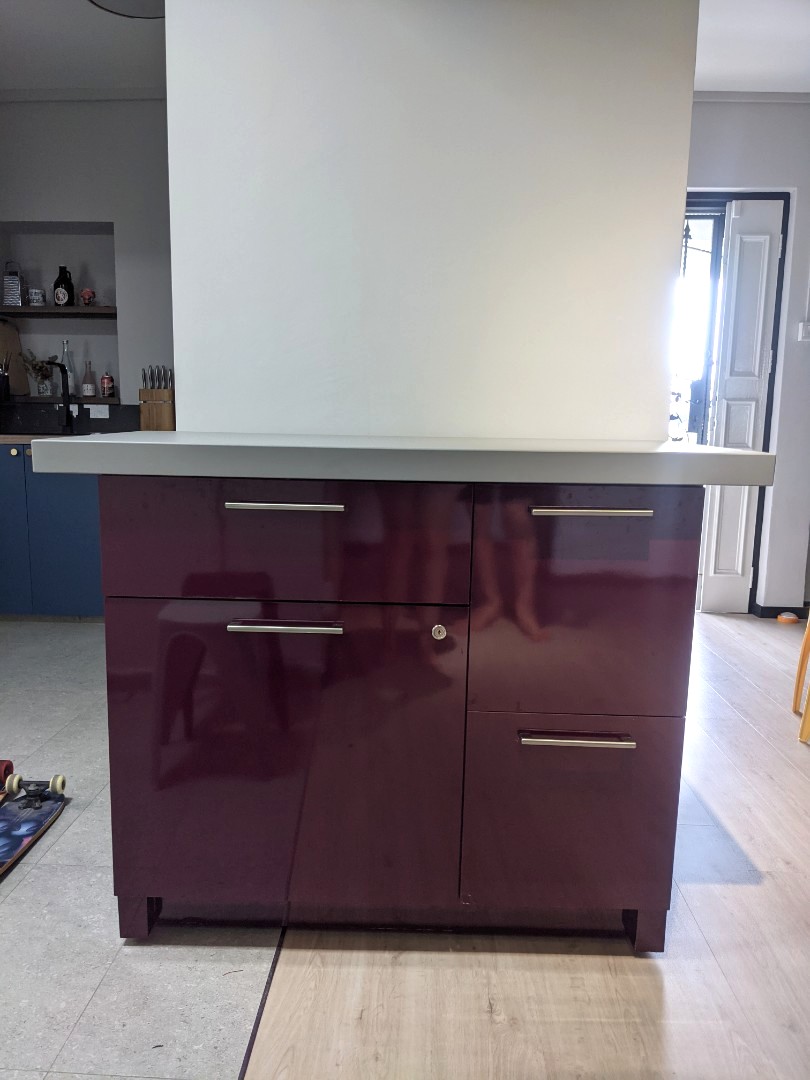 Kitchen cabinet storage prep counter movable, Furniture & Home Living ...