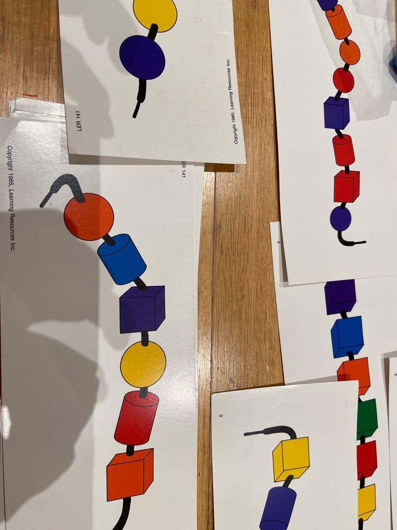 Learning resources Beads and pattern activity card , Hobbies & Toys ...