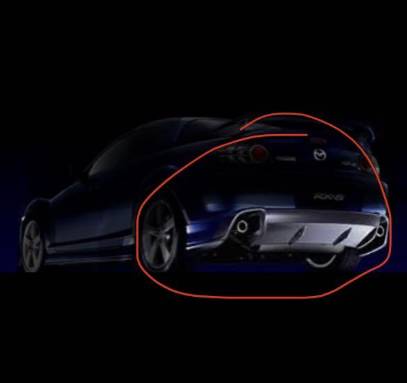 RX8 Mazdaspeed Style Diffuser Mazda RX-8, Car Accessories, Accessories ...