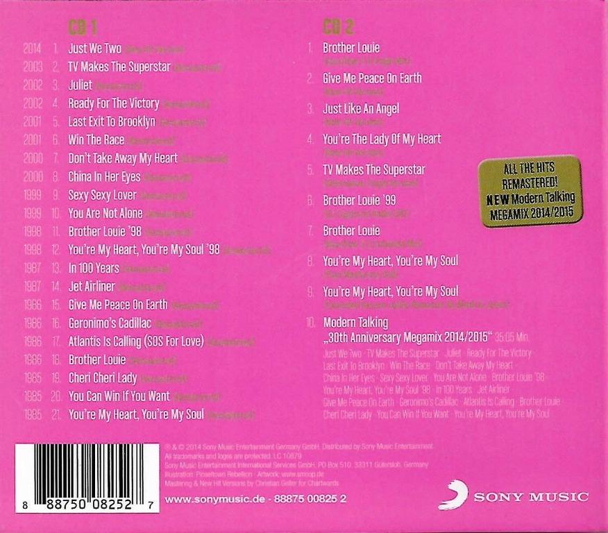 Modern Talking 30 Greatest Hits Remastered Edition + 30th Anniversary ...