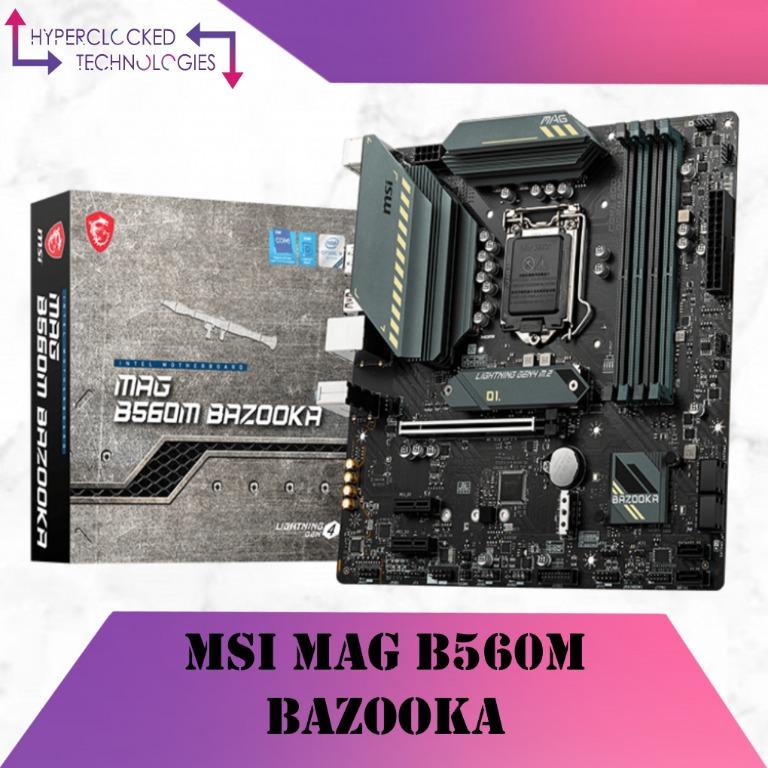 MSI MAG B560M BAZOOKA GAMING MOTHERBOARD, Computers & Tech, Parts ...