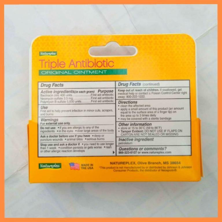 Natureplex TRIPLE ANTIBIOTIC OINTMENT, Beauty & Personal Care, Bath ...