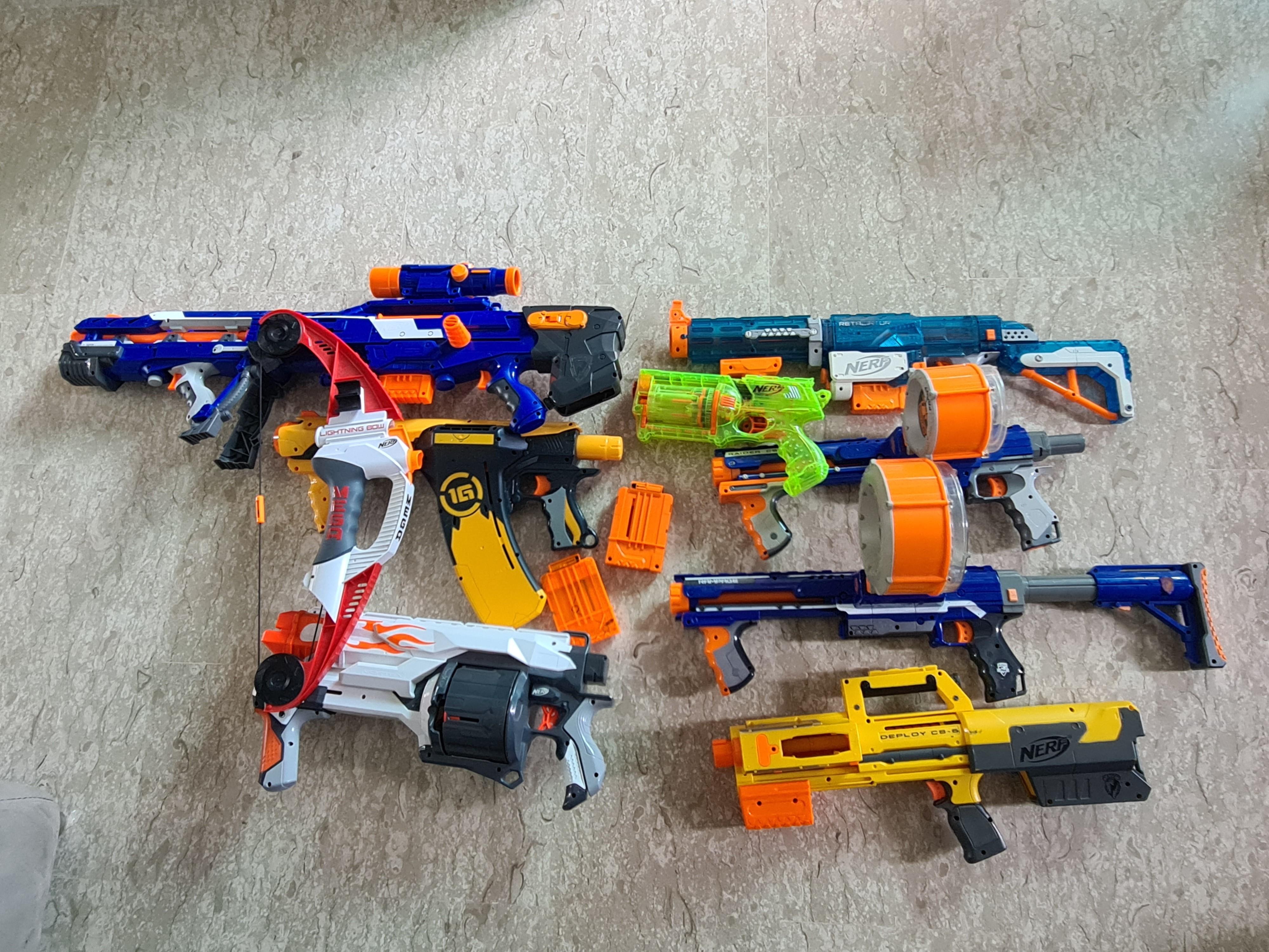 Nerf gun collection, Hobbies & Toys, Toys & Games on Carousell