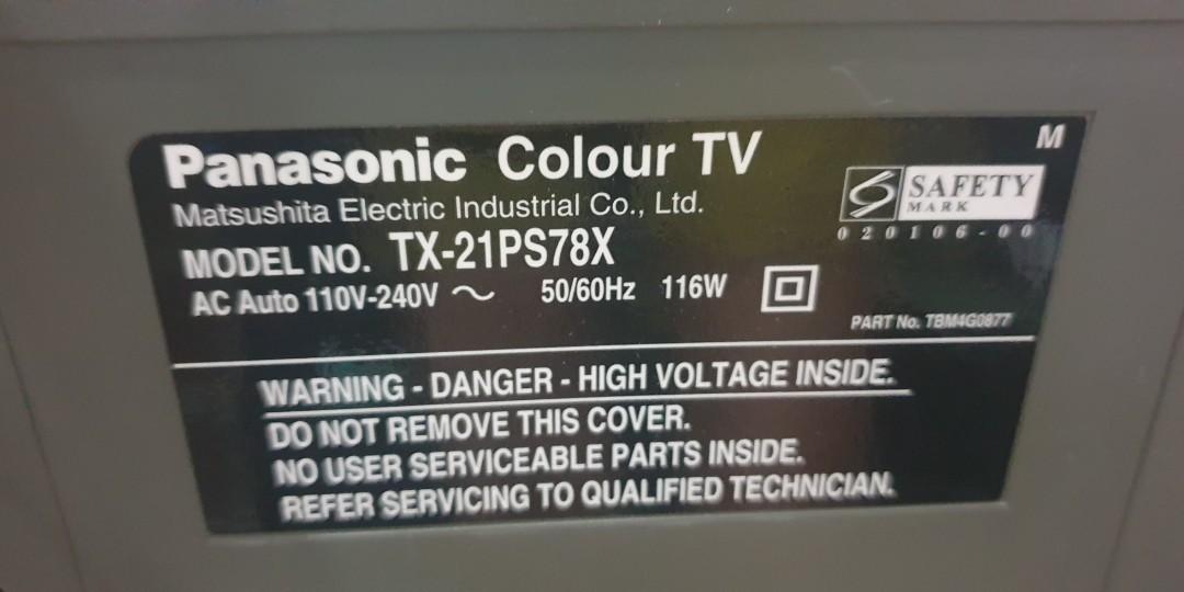 Panasonic crt tv, TV & Home Appliances, TV & Entertainment, TV on Carousell