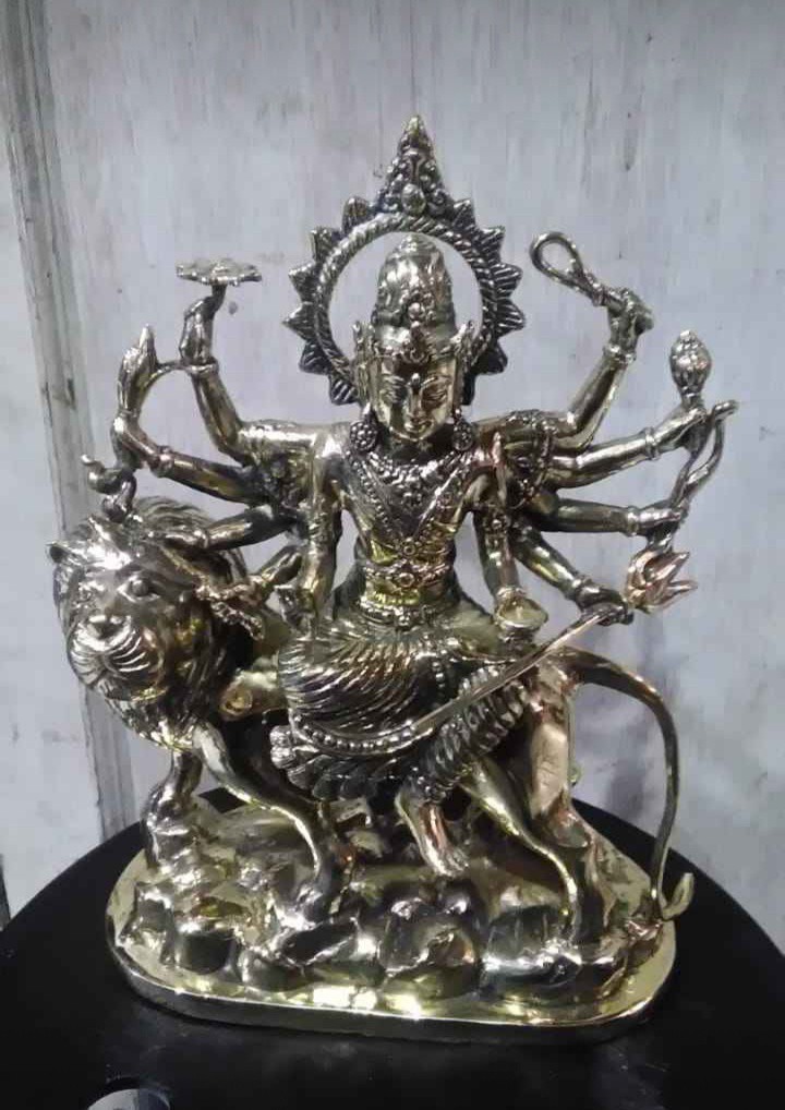 Patung antik dewa durga singa wahana, Antik, Pajangan di Carousell