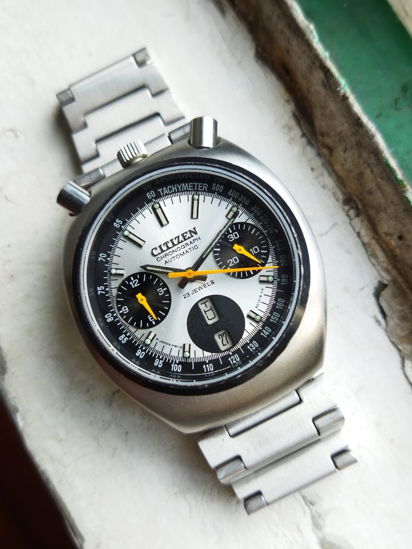 Rare Citizen Panda Bullhead Automatic Chrono, Men's Fashion, Watches ...