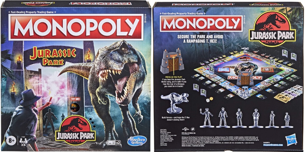 {READY STOCK} AUTHENTIC Monopoly Jurassic Park Edition Board Game with ...