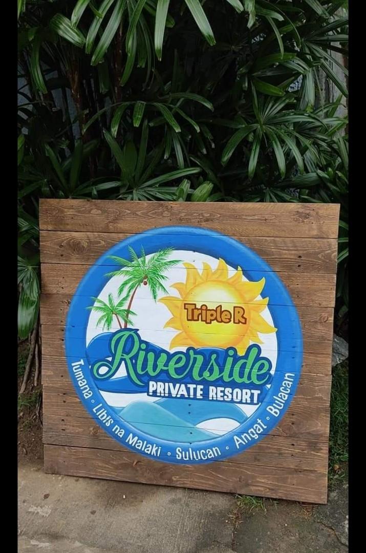 Resort farm cottage beach camping wood signage, Furniture & Home Living ...