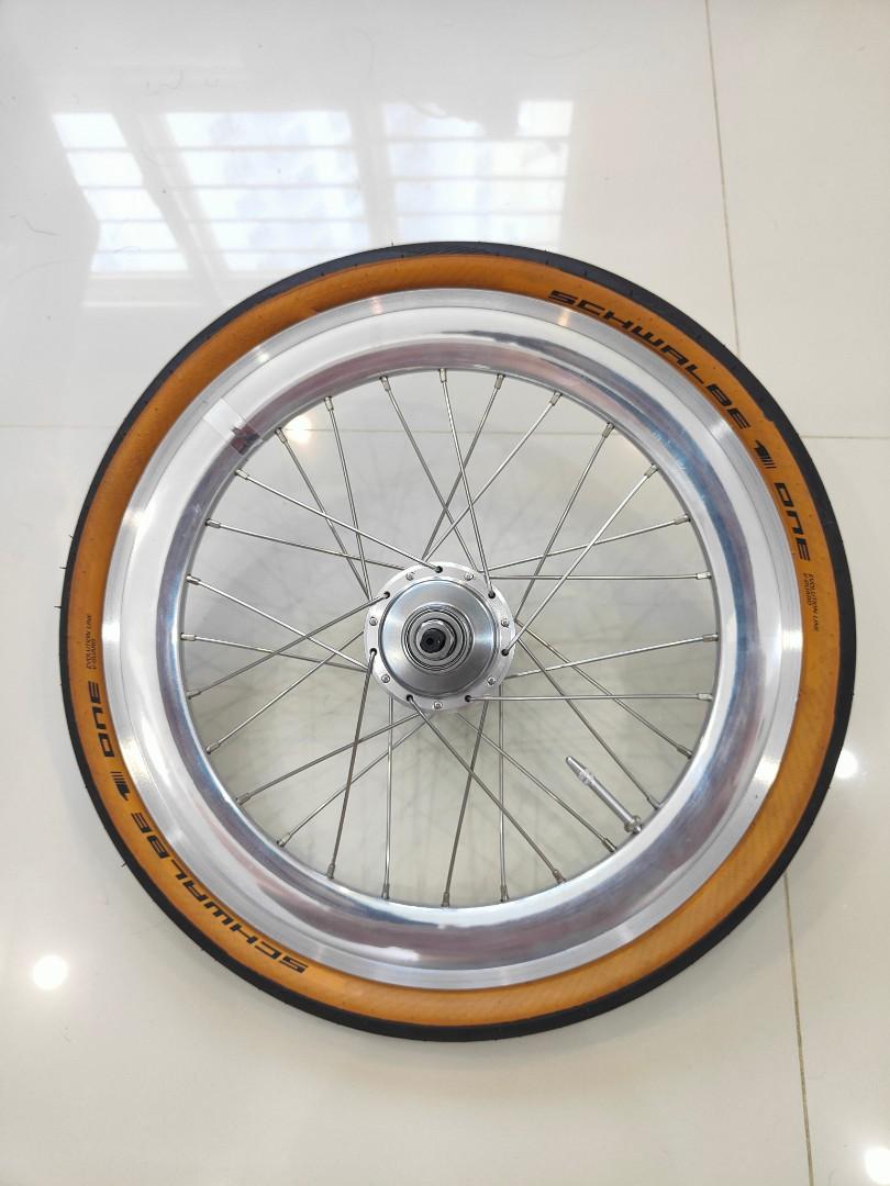 Silverock high profile 40mm polish silver bicycle front n rear wheelset ...
