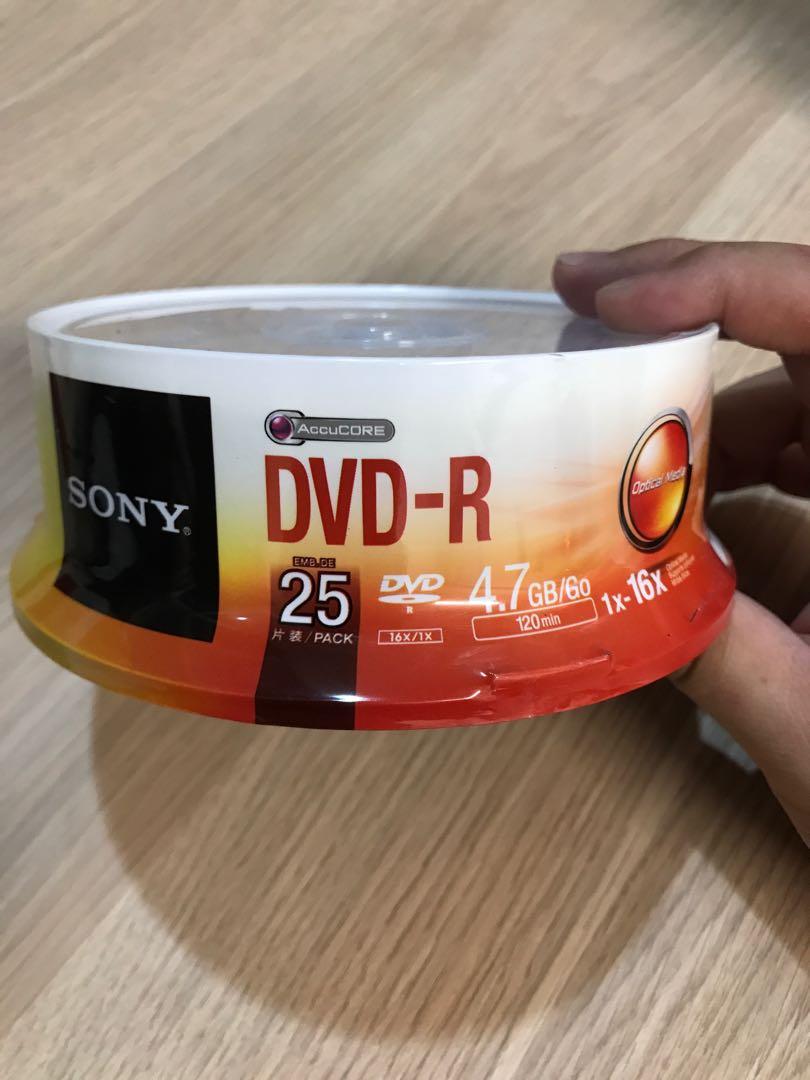 Sony DVD-R 燒碟 刻錄光盤 吉碟 空白光碟 25Pack 4.7G/Go 1x-16x 刻錄光碟 空白光碟 DVD 25片, 興趣及遊戲, 音樂樂器 & 配件, 音樂與媒體 - CD ...