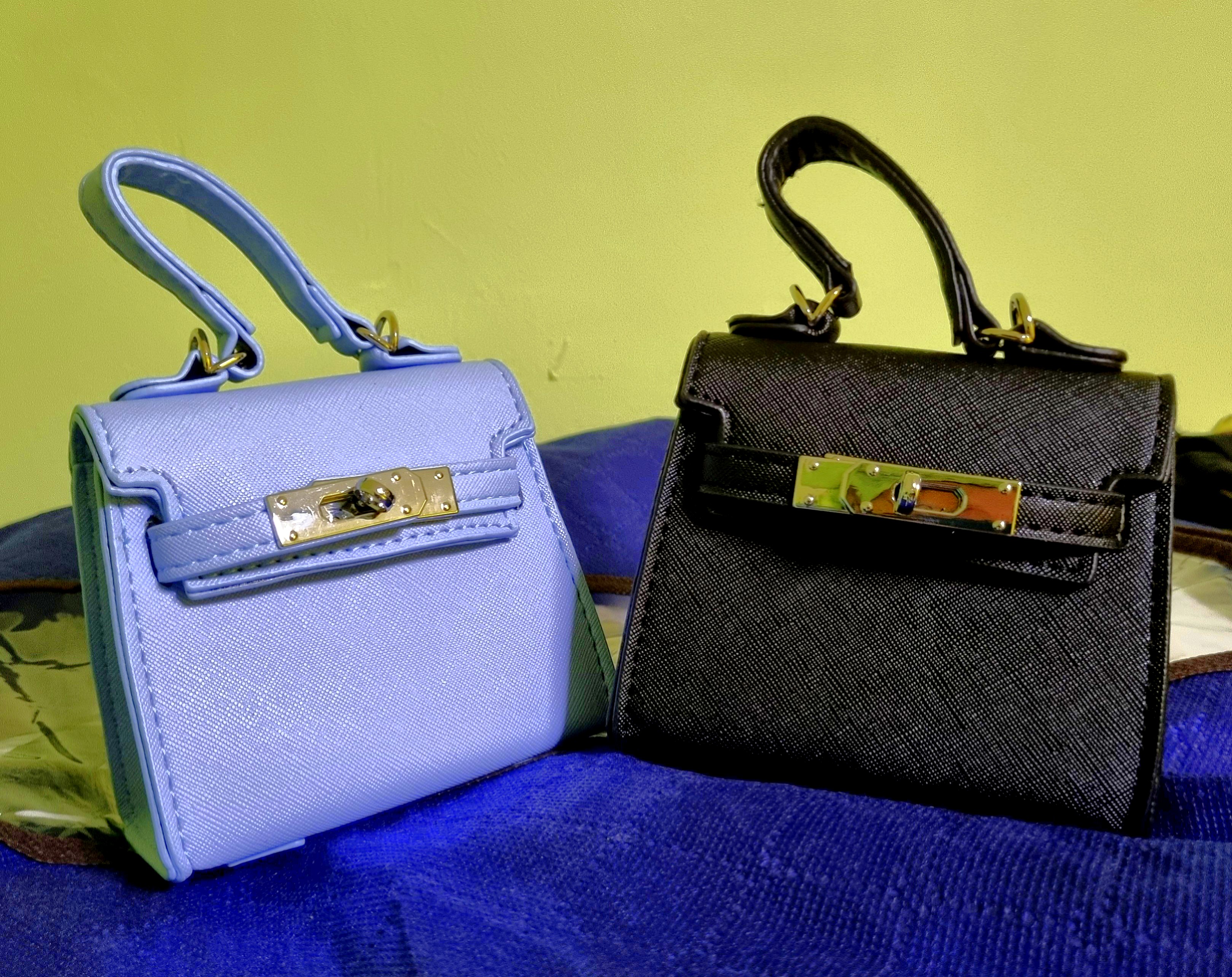 Super Mini kelly bag - LIGHT BLUE. (Black sold), Women's Fashion, Bags ...