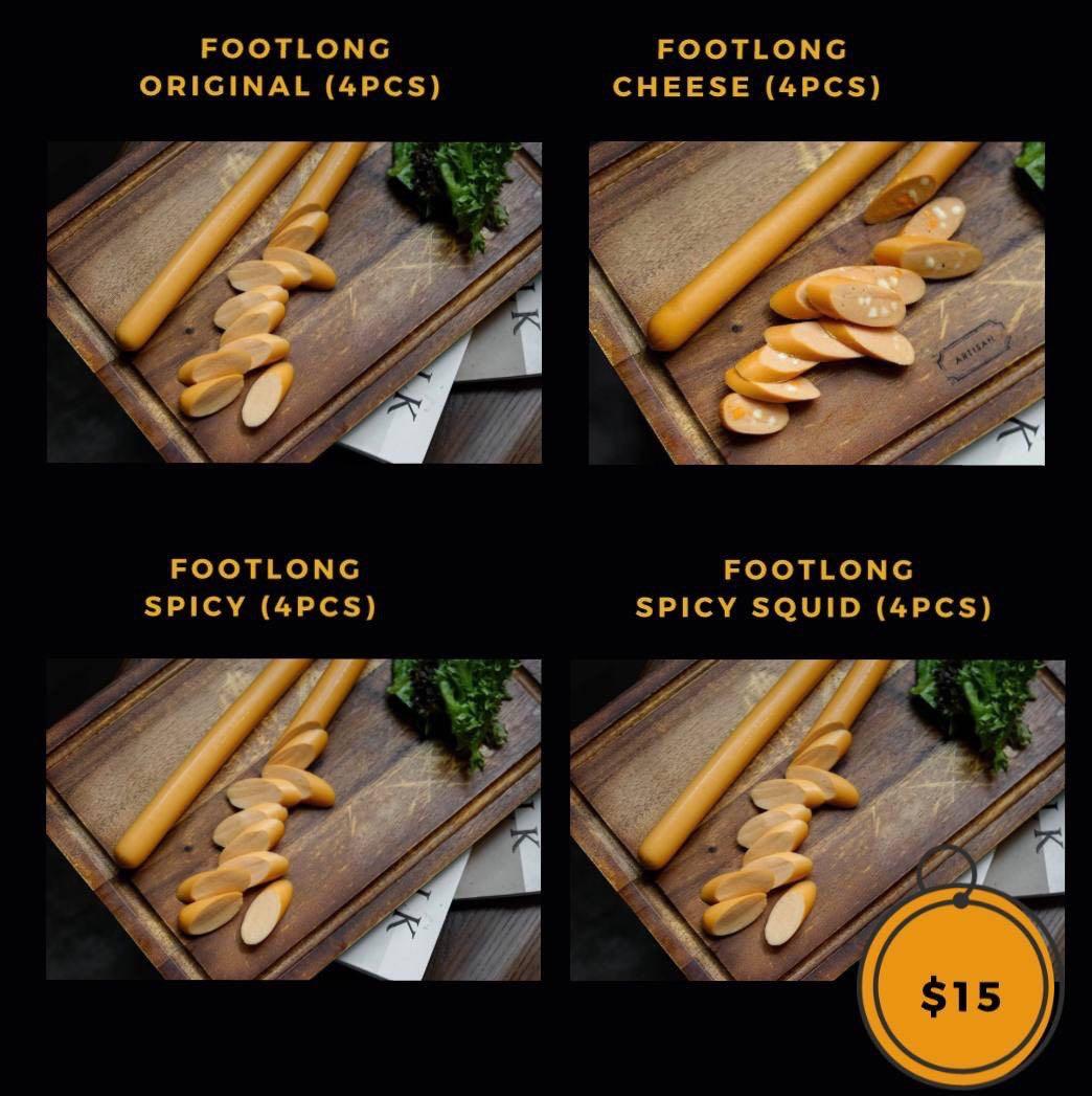 (Thailand 7-11) 4pc Footlong Sausage Spicy Cheese Squid Original ...