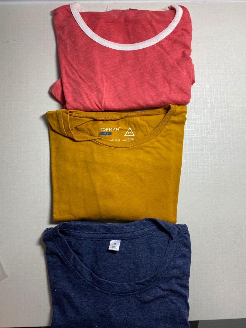 TOPMAN Mustard Yellow Top /Navy Blue Top/ Red Top, Men's Fashion, Tops ...