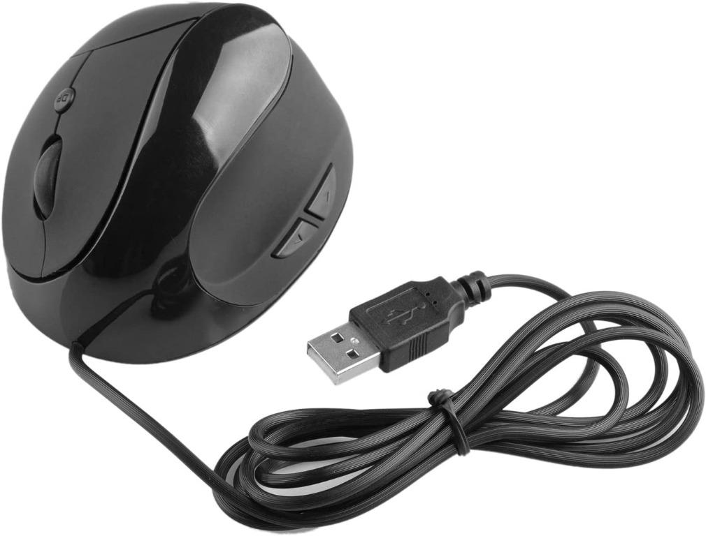TRIXES Wired Ergonomic Optical Mouse Vertical Design 5 Button Helps ...