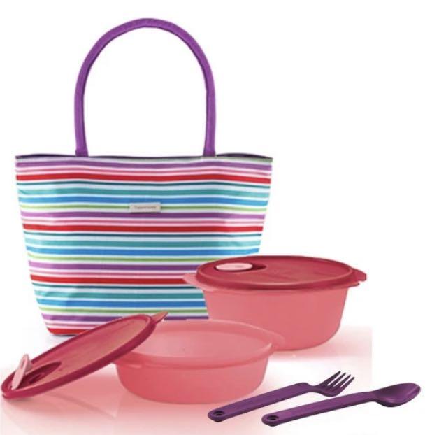 Tupperware Lunch Set with Lunch bag, Furniture & Home Living ...
