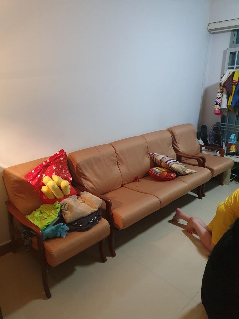 Vintage Pak Awang Solid wood sofa, Furniture & Home Living, Furniture ...