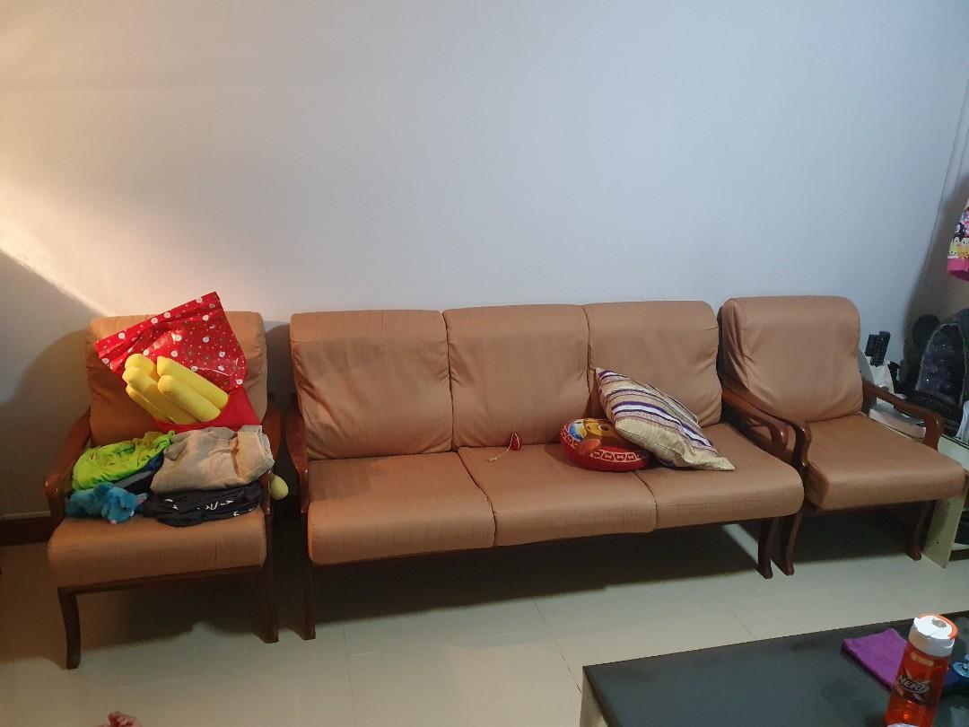 Vintage Pak Awang Solid wood sofa, Furniture & Home Living, Furniture ...