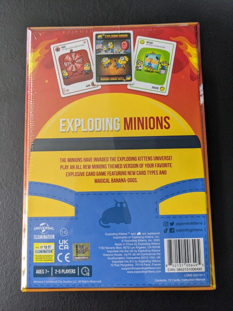 [2021 NEW] Exploding Minions by Exploding Kittens AUTHENTIC, Hobbies ...