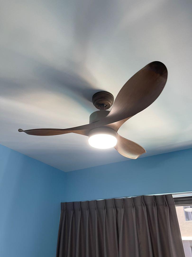 46 inch Wood Ceiling Fan with light and remote, Furniture & Home Living ...
